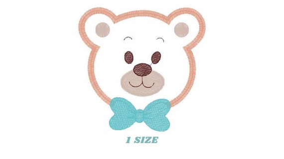 Teddy Bear Embroidery Designs Bear Face Embroidery Design - Etsy