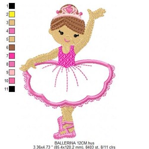 Ballerina Embroidery Designs Ballet Embroidery Design Machine ...