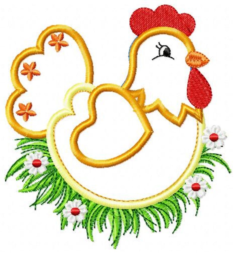 Chicken embroidery designs Rooster embroidery design machine | Etsy
