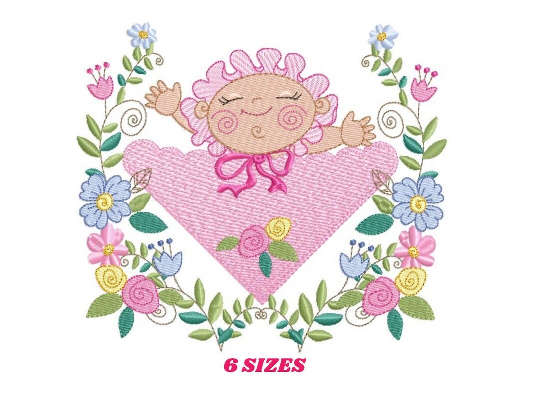 Baby Girl Embroidery Designs - Newborn Baby Girl Machine Embroidery ...