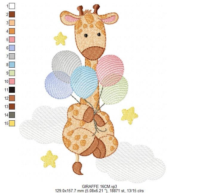 Giraffe Embroidery Design Animal Embroidery Designs Machine - Etsy