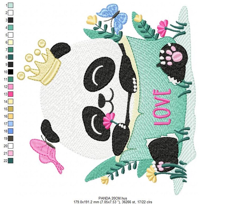 Panda Embroidery Design Animal Embroidery Designs Machine - Etsy