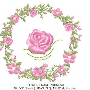 Frame Embroidery Designs Flower Embroidery Design Machine Embroidery ...