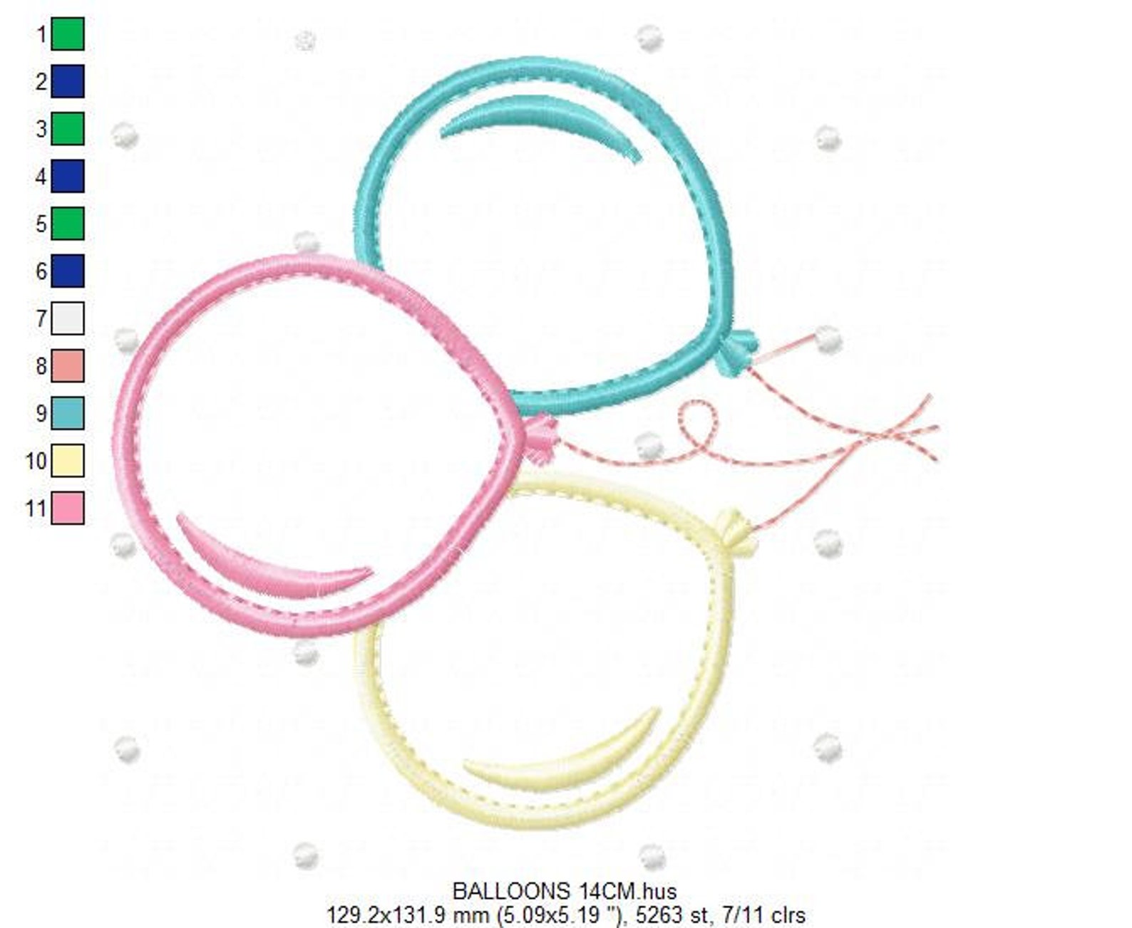 Balloon Embroidery Design Birthday Embroidery Designs Machine ...