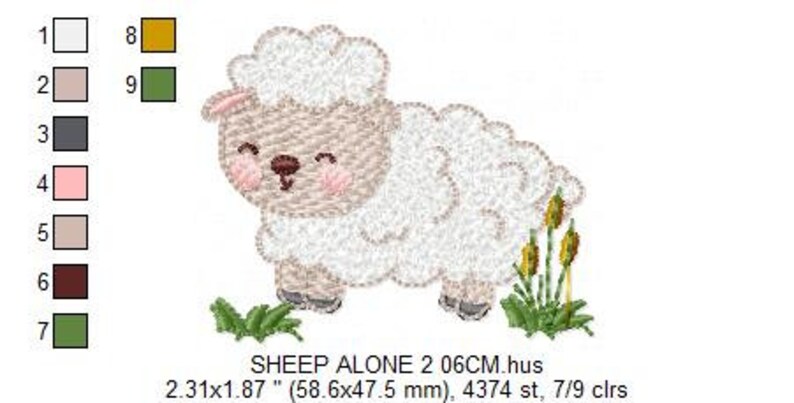 Sheep Farm Embroidery Design Lamb Fence Embroidery Designs - Etsy