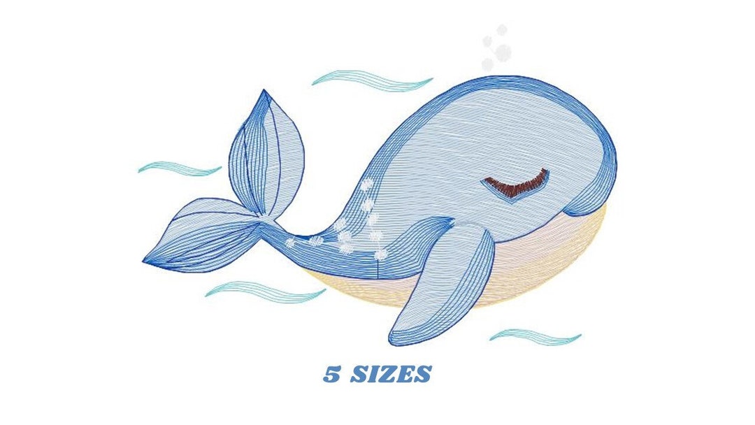 Whale Embroidery Designs - Fish Embroidery Design Machine Embroidery ...