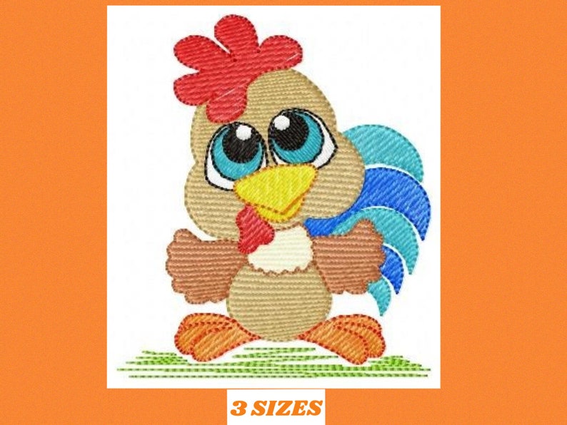 Chicken Embroidery Designs Rooster Embroidery Design Machine - Etsy