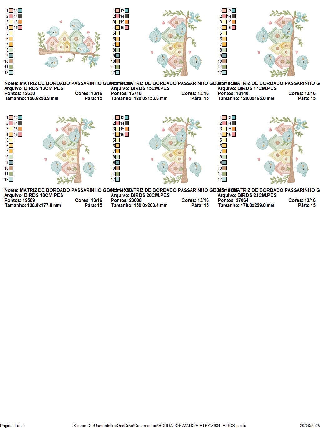 Bird Family Embroidery Designs - Bird House Machine Embroidery Pattern ...