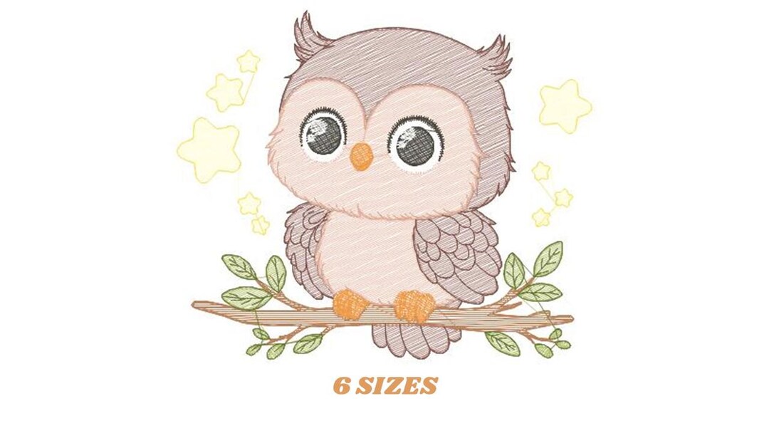 Owl Embroidery Design - Bird Machine Embroidery Pattern (digital ...