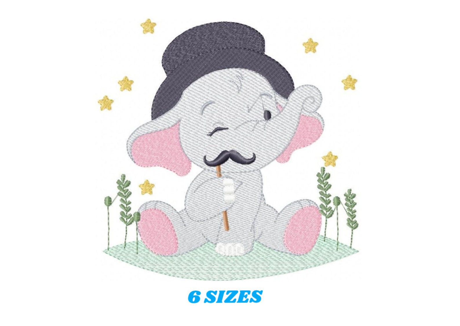Elephant Embroidery Designs Animal Embroidery Design Machine | Etsy