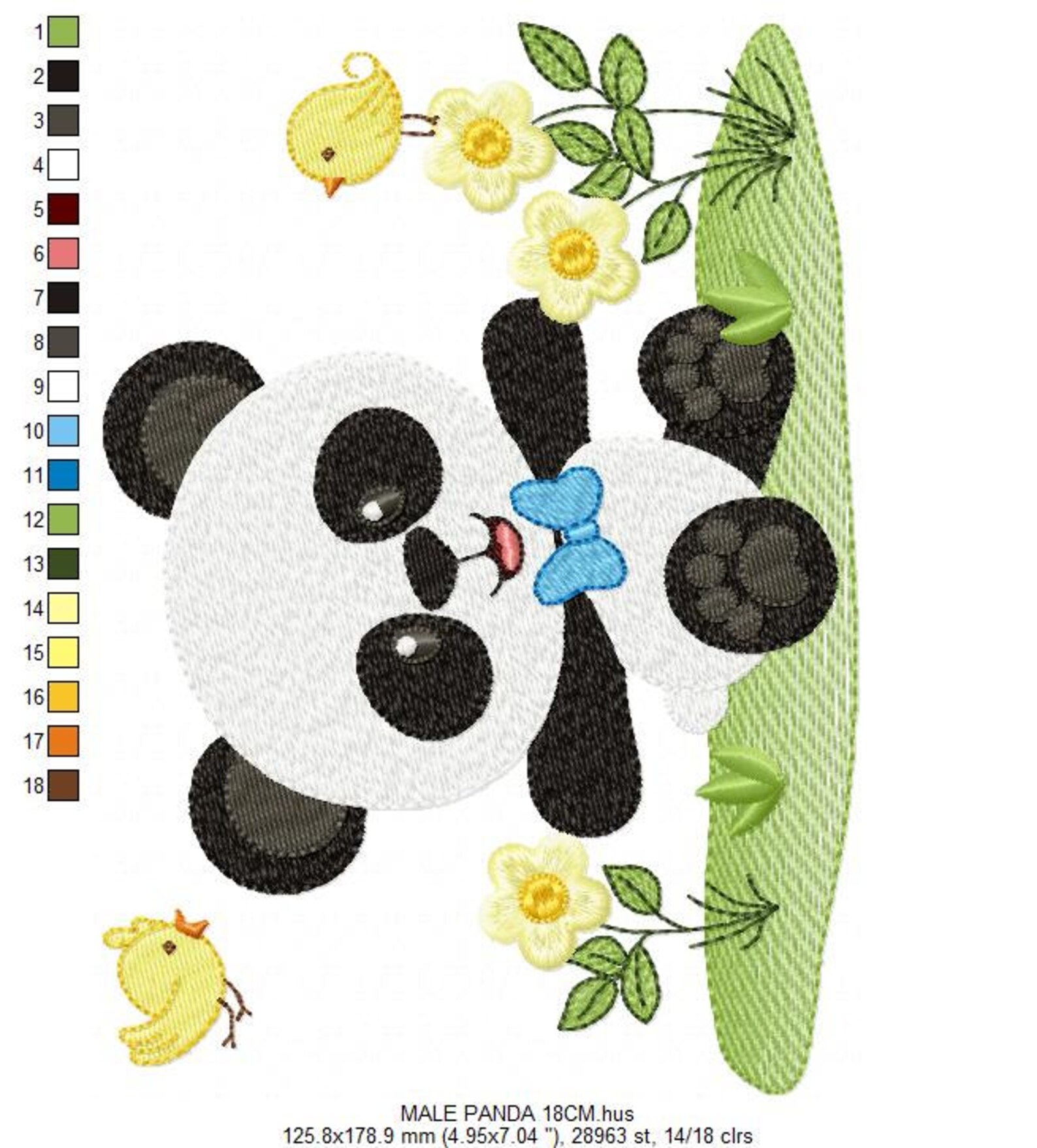 Panda Embroidery Design Animal Embroidery Designs Machine | Etsy