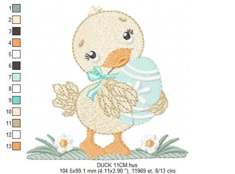Duck Embroidery Design Baby Girl Embroidery Designs Machine - Etsy