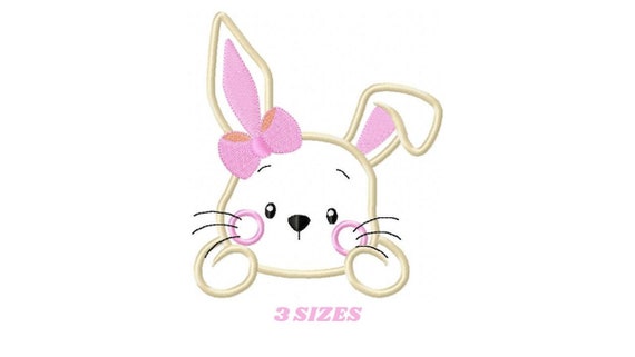 Bunny Face Embroidery Design Rabbit Embroidery Designs - Etsy