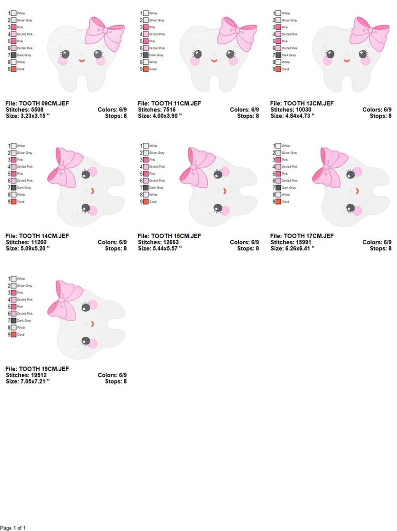 Tooth Embroidery Designs Dentist Embroidery Design Machine - Etsy