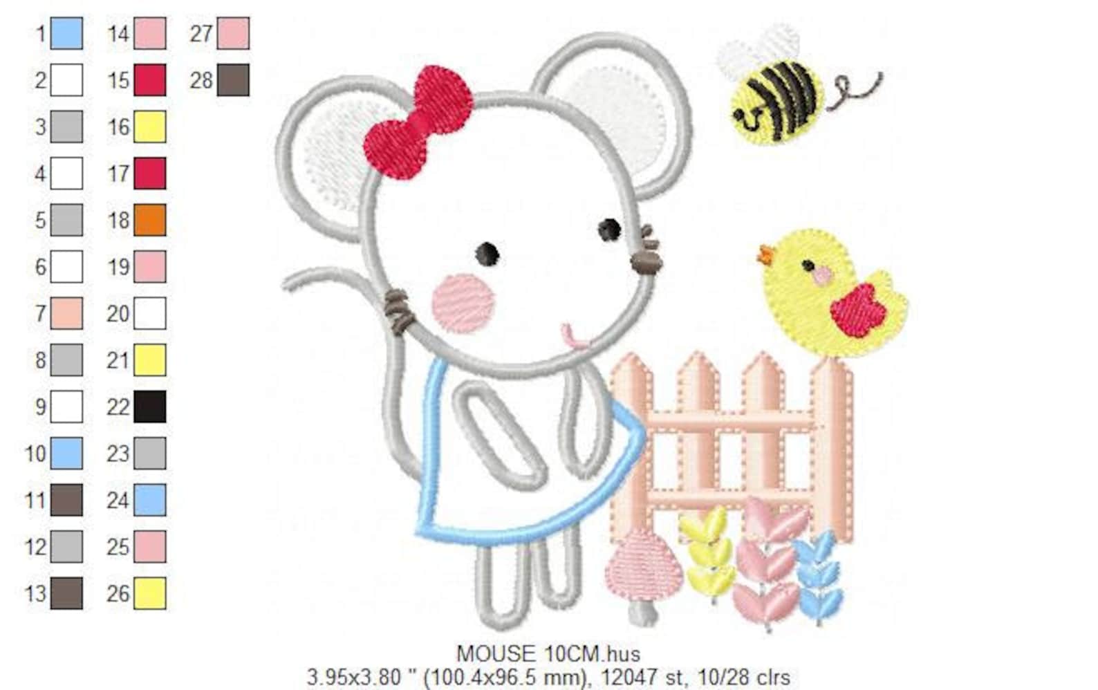 Mouse Embroidery Design Rat Embroidery Designs Machine - Etsy