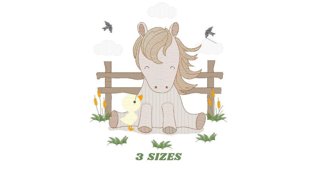 Horse Embroidery Design - Ranch Pony Embroidery Designs Machine ...