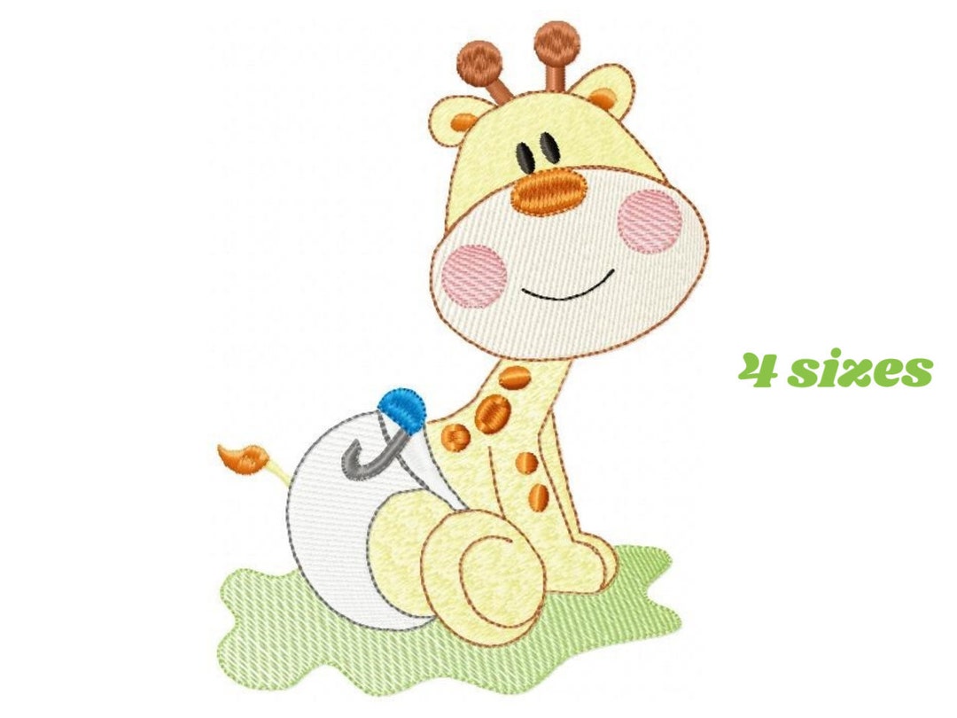 Baby Giraffe Embroidery Design - Animal Embroidery Designs Machine ...