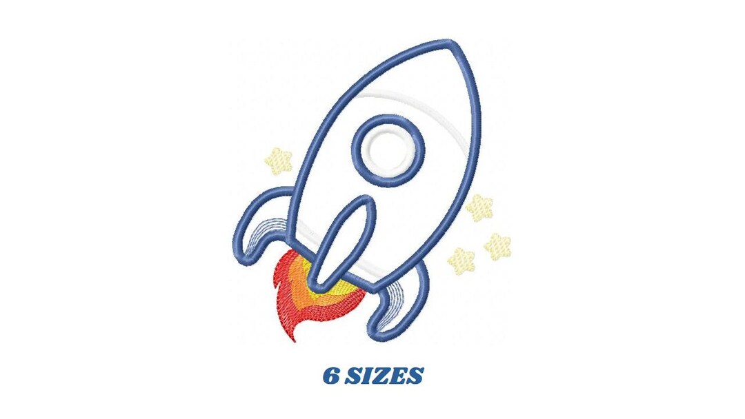 Rocket Embroidery Designs - Spaceshift Applique Machine Embroidery ...