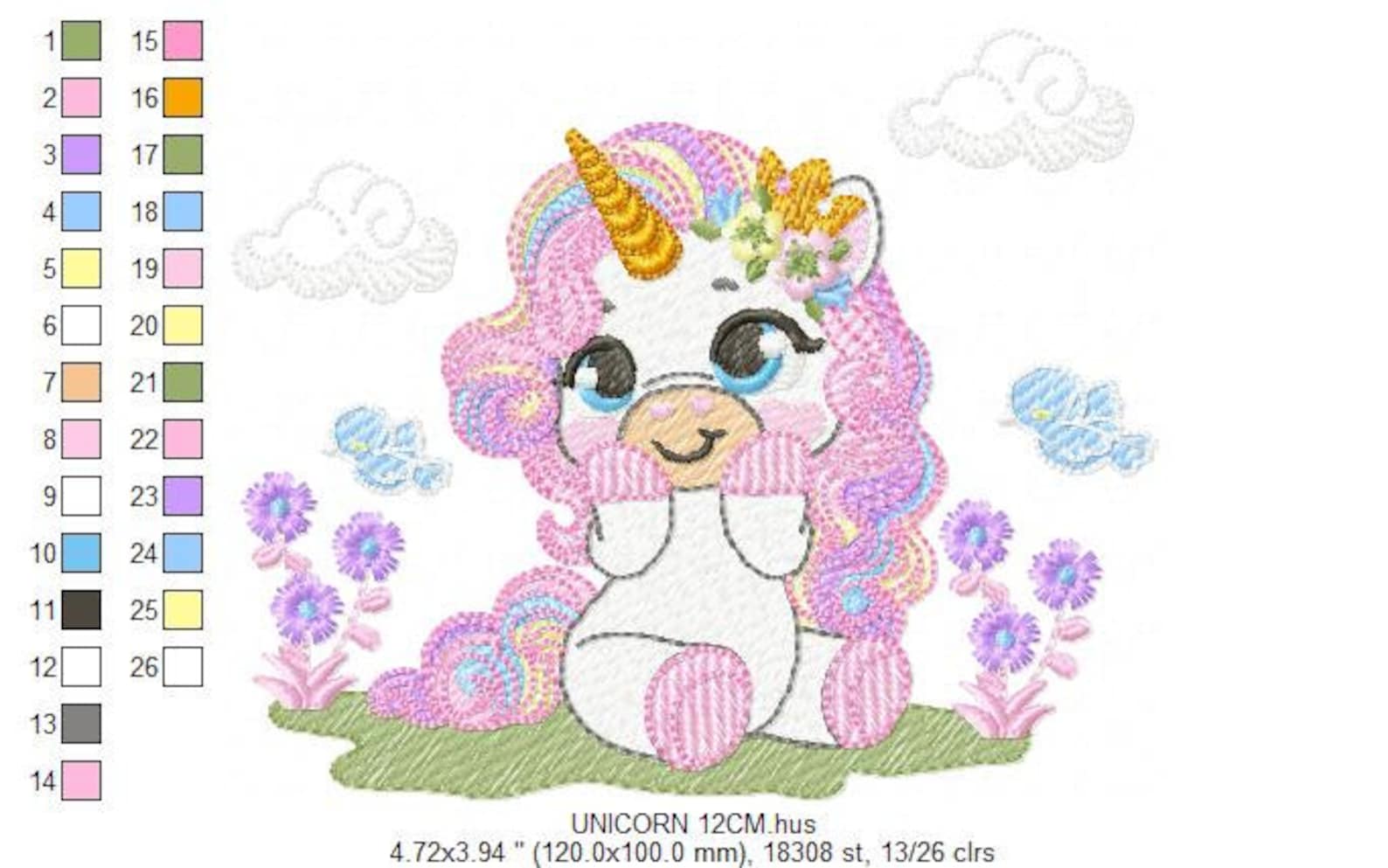 Unicorn Embroidery Designs Baby Girl Embroidery Design Machine ...