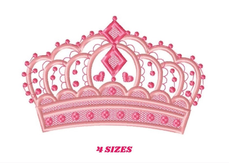 Crown Embroidery Designs Princess Crown Embroidery Design | Etsy