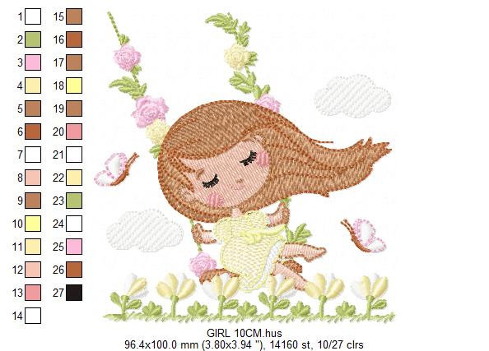 Fairy Embroidery Designs Baby Girl Embroidery Design Machine | Etsy