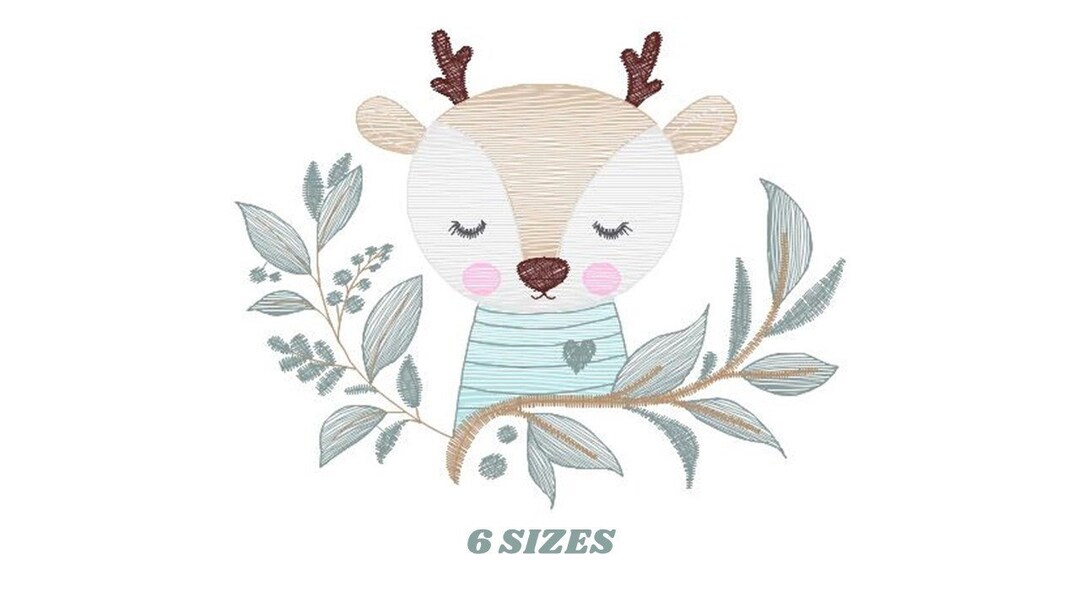 Deer Embroidery Design - Animal Embroidery Designs Machine Embroidery ...