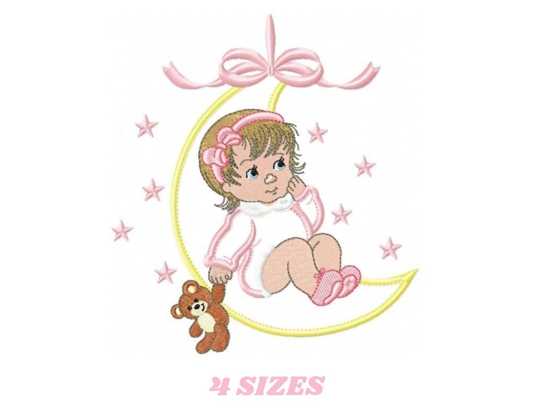 Baby Girl Embroidery Design - Newborn Embroidery Designs Machine ...