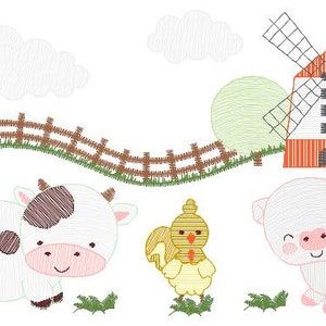 Farm Animals Embroidery Design Cow Embroidery Designs Machine ...