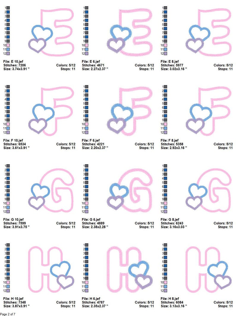 Alphabet Embroidery Designs Set Letters Applique Design | Etsy