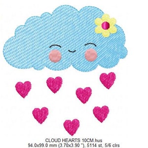 Cloud Embroidery Design Rain Embroidery Designs Machine Embroidery ...