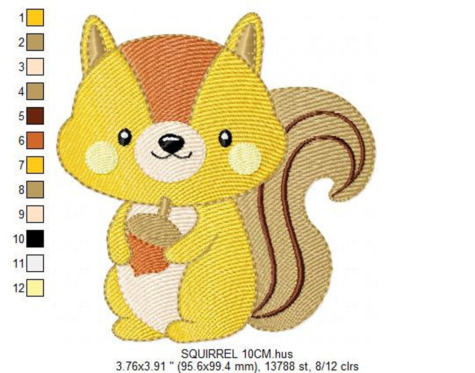Squirrel Embroidery Design Animal Embroidery Designs Machine - Etsy