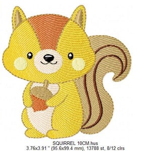 Squirrel Embroidery Design - Animal Embroidery Designs Machine ...