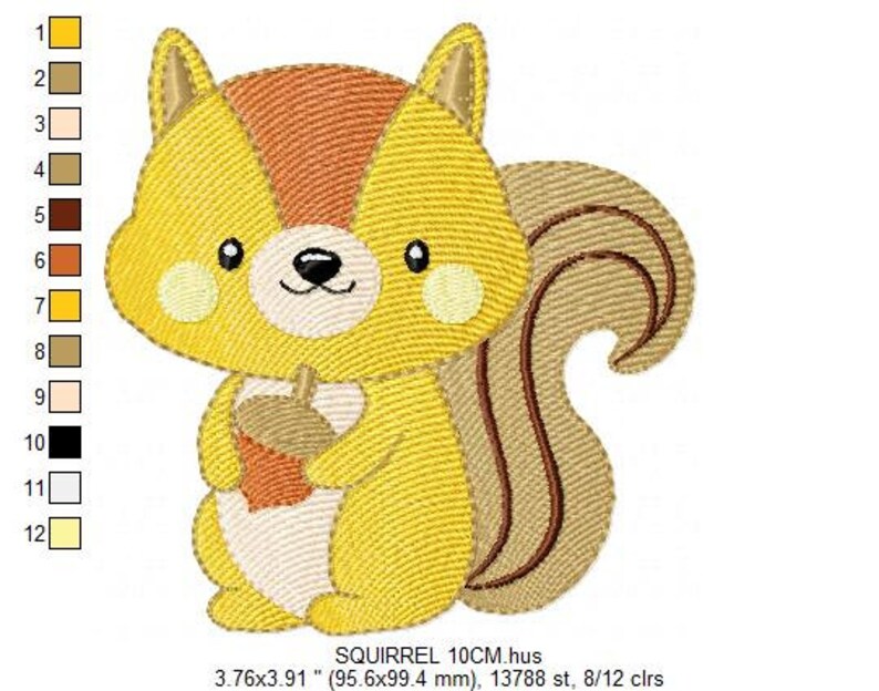 Squirrel Embroidery Design Animal Embroidery Designs Machine - Etsy