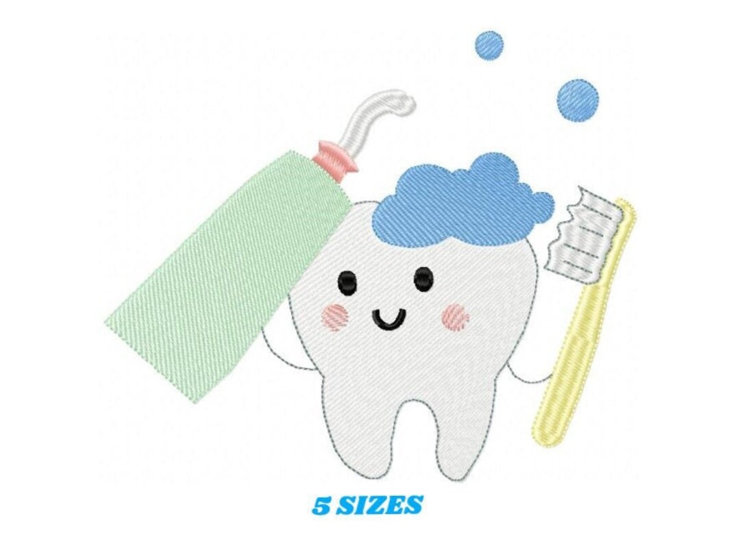 Tooth Embroidery Designs - Dental Toothpaste Machine Embroidery Pattern ...