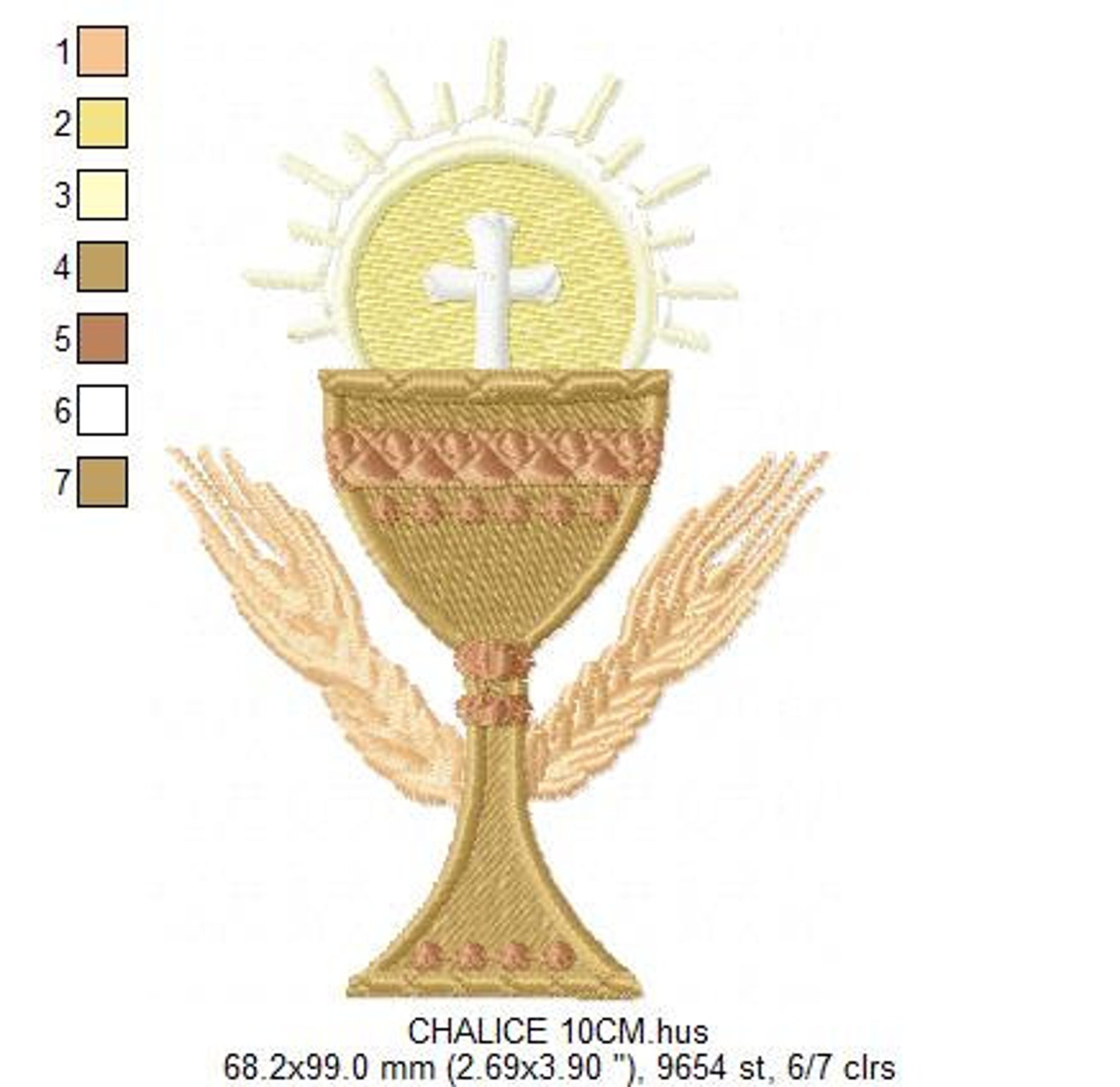 Chalice Embroidery Designs - Church Communion Machine Embroidery ...