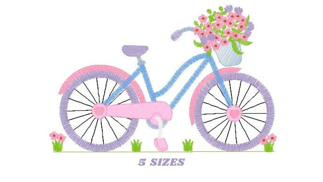 Bike Embroidery Designs Bicycle Embroidery Design Machine Embroidery ...