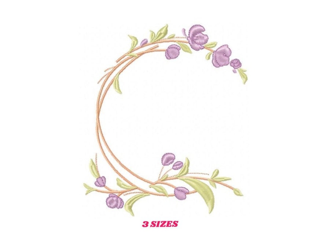 Monogram Frame Embroidery Designs - Flower Embroidery Design Machine ...