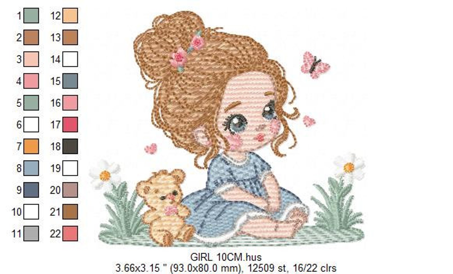 Baby Girl Embroidery Designs - Children Embroidery Design Machine ...