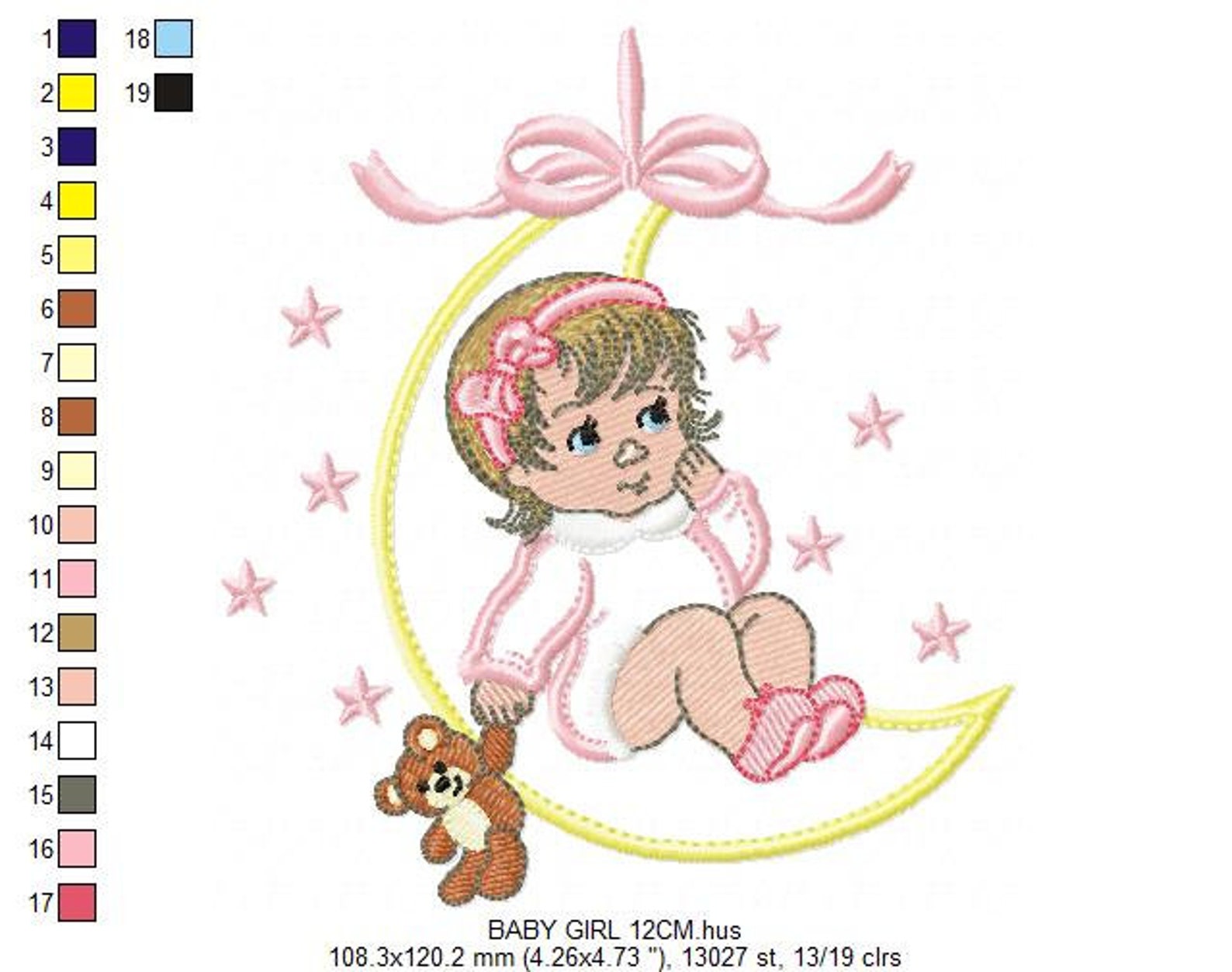 Baby Girl Embroidery Design Newborn Embroidery Designs - Etsy