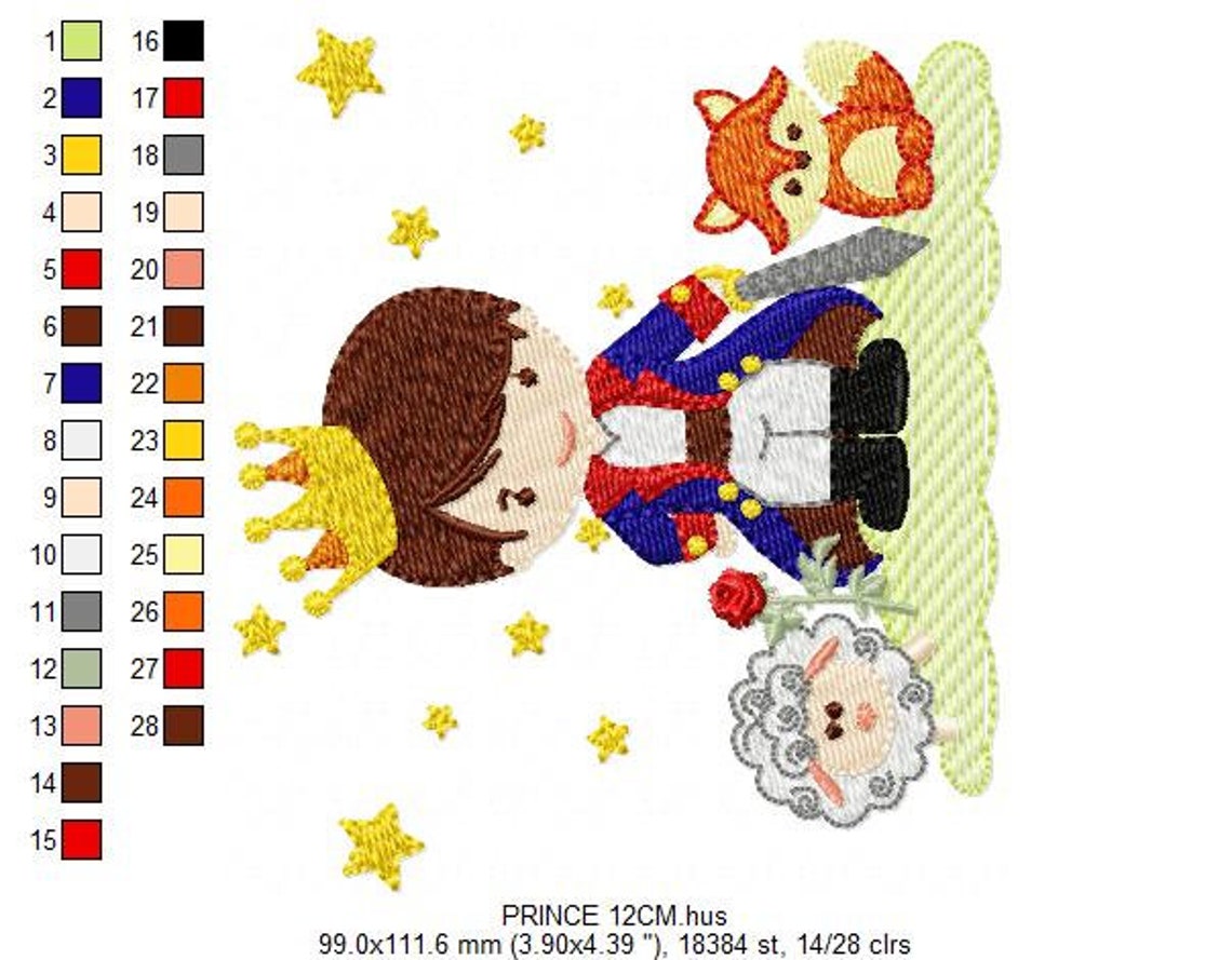 Prince Embroidery Designs King Embroidery Design Machine | Etsy