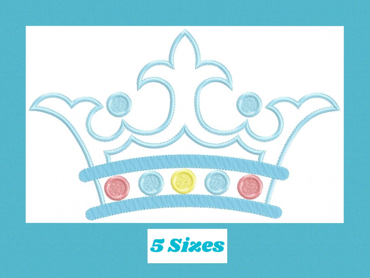 Crown Embroidery Designs Princess Crown Embroidery Design - Etsy