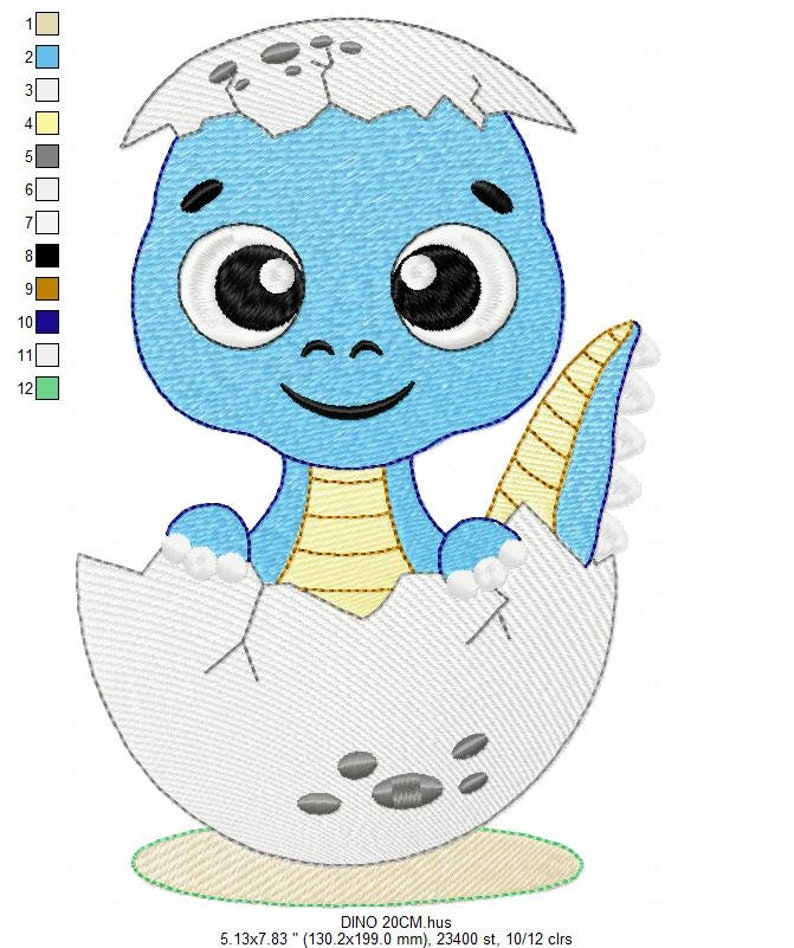 Baby Dinosaur Embroidery Designs Dino Embroidery Design - Etsy