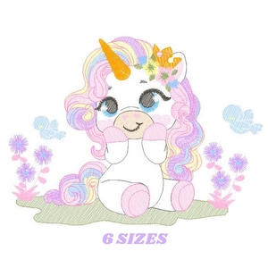 Unicorn Embroidery Designs - Baby Girl Embroidery Design Machine ...