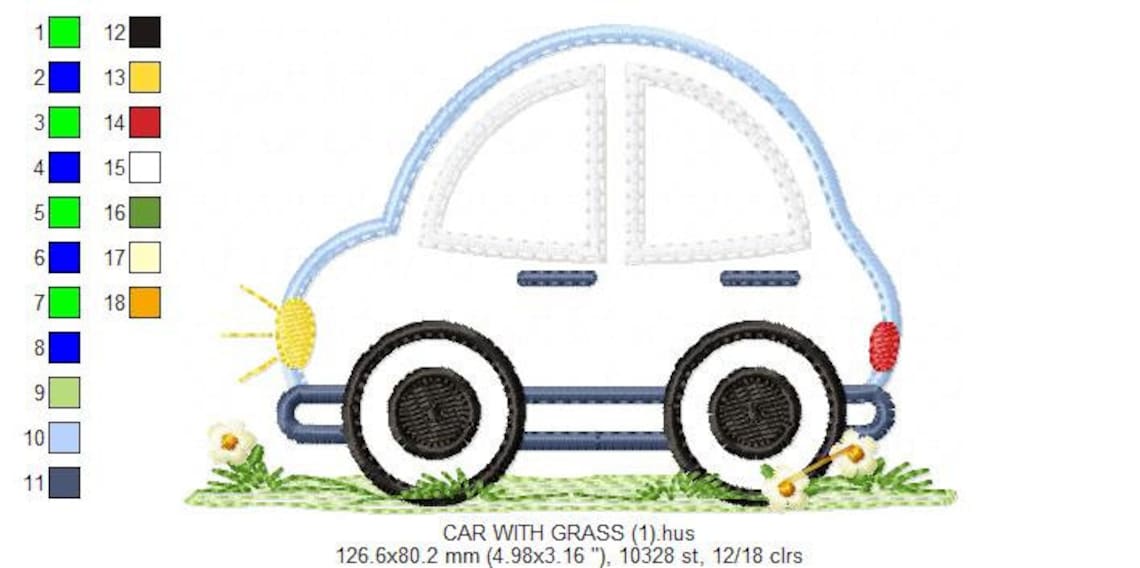 Car Embroidery Designs Vehicle Embroidery Design Machine | Etsy