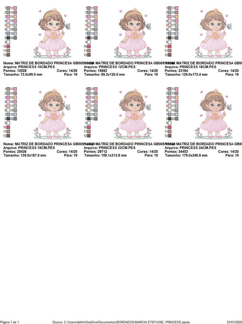 Princess With Flowers Embroidery Designs - Baby Girl With Crown and ...