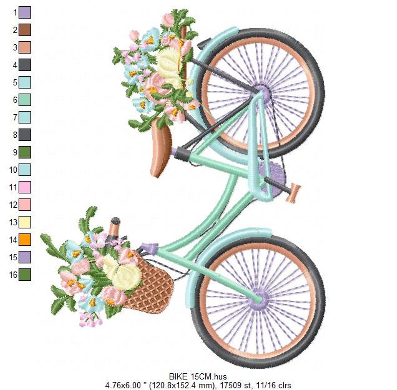 Bike Embroidery Designs Bicycle Embroidery Design Machine Embroidery ...