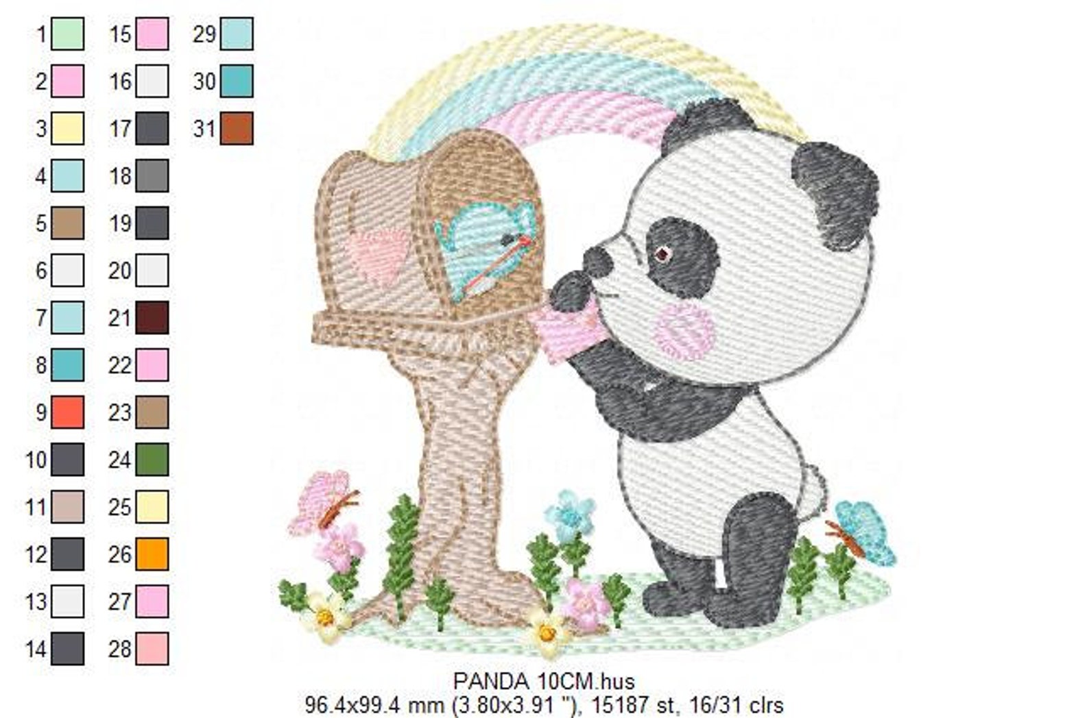 Panda Embroidery Design Animal Embroidery Designs Machine | Etsy