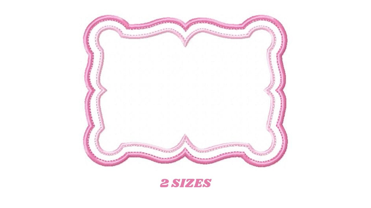 Square Frame Embroidery Designs Set - Monogram Applique Shape Machine ...