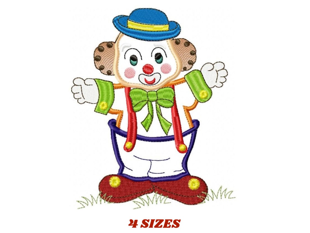 Clown Embroidery Designs - Circus Machine Embroidery Pattern - Baby Boy ...