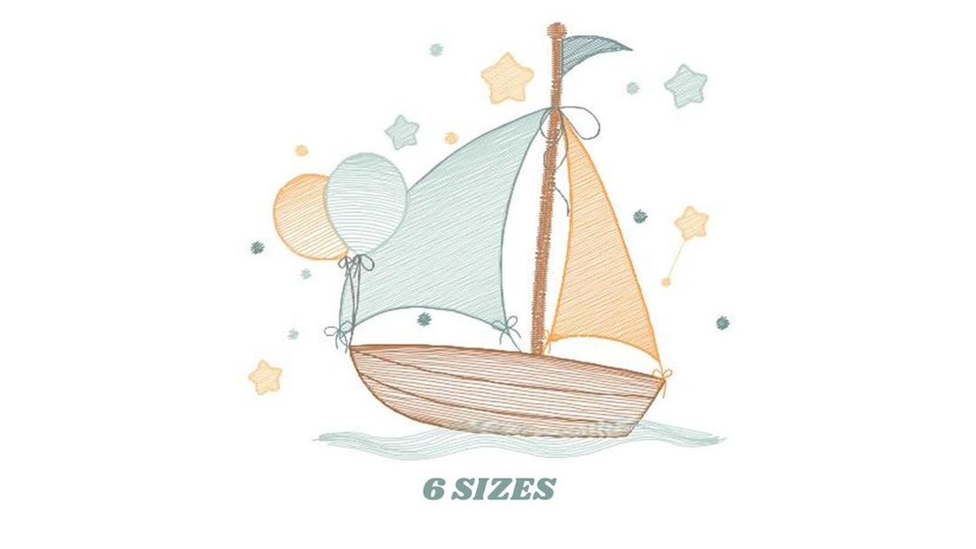 Boat Embroidery Designs - Sailboat Embroidery Design Machine Embroidery ...